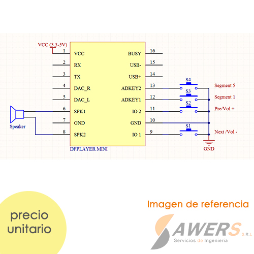 DFPlayer Mini - Decodificador MP3 para Arduino